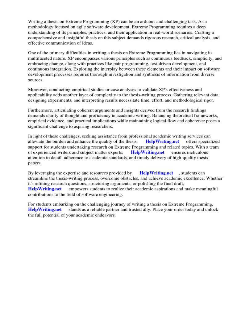 Extreme Programming Thesis | Download Free PDF | Software Development ...