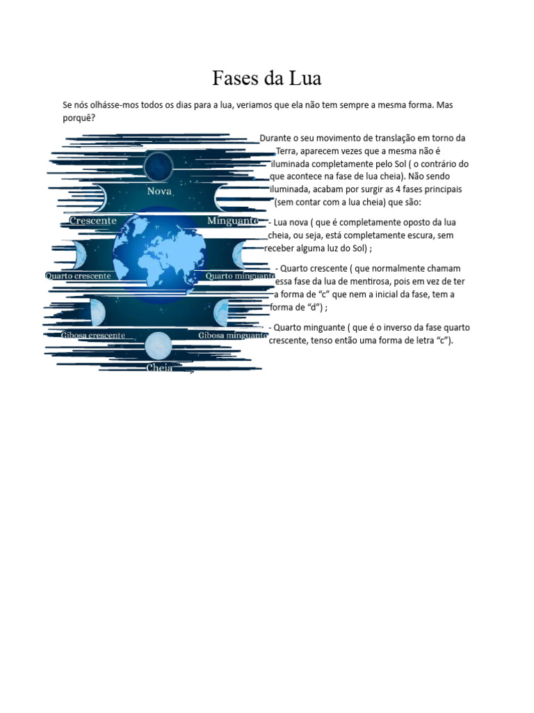 Fases Da Lua | PDF