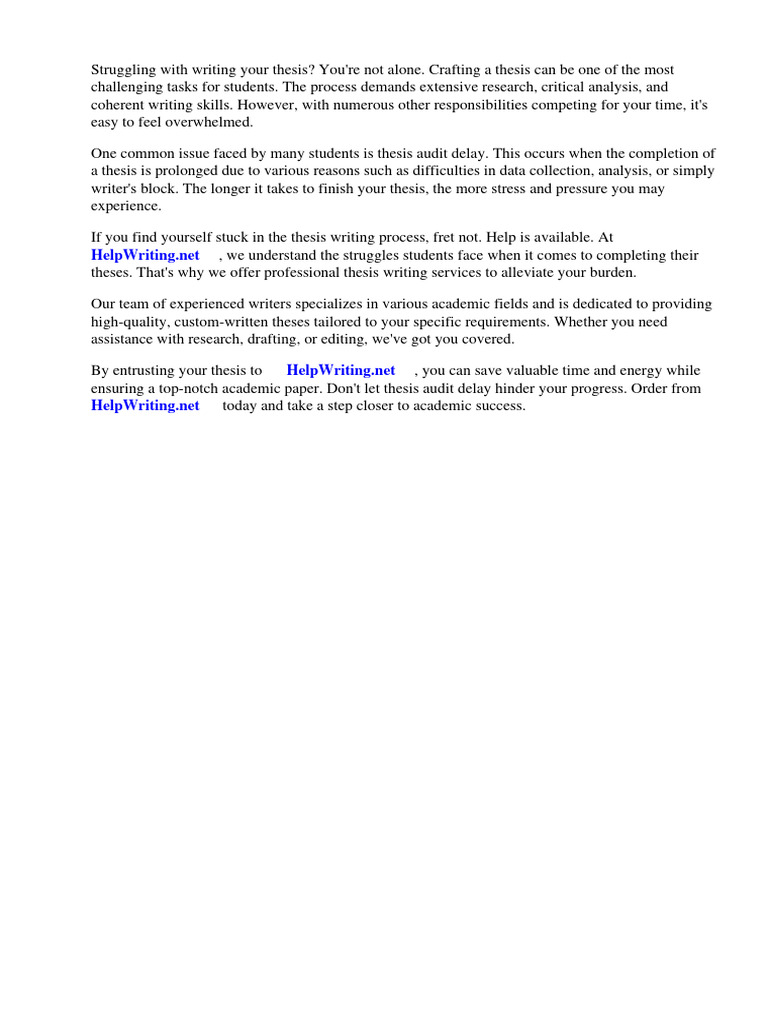 Thesis Audit Delay | PDF | Leadership | Audit