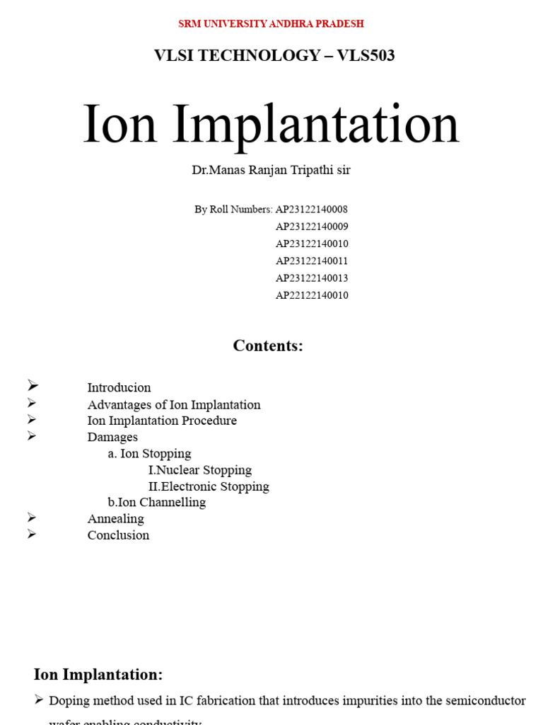 Ion Implantation | PDF