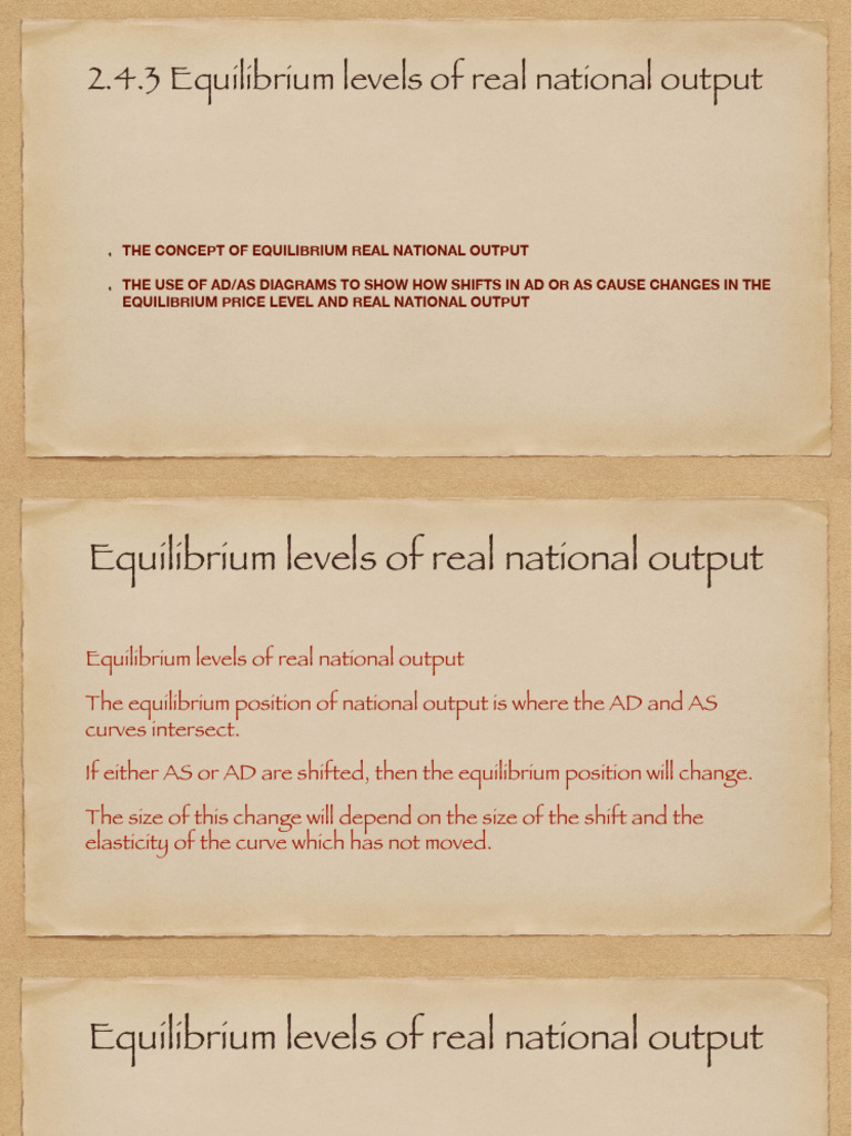 2.4.3 Equilibrium Levels of Real National Output | PDF | Economic ...