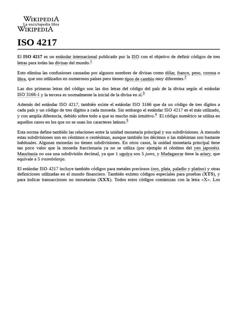 Códigos de Divisa - IsO - 4217 | PDF | Mercados financieros | El comercio internacional