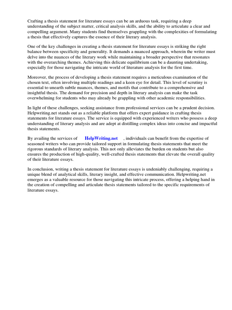 Crafting Effective Thesis Statements | PDF | Essays | Thesis