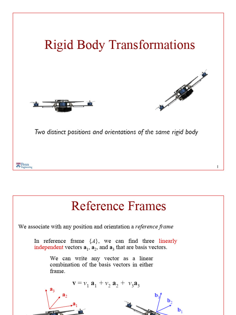 Rigid Body Transformations Explained | PDF | Euclidean Vector | Matrix ...