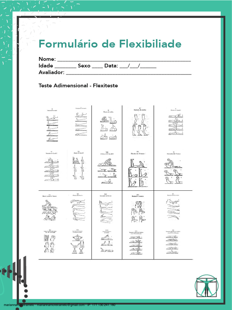 Ficha Formulário de Flexibiliade - Patrícia Mazzer | PDF