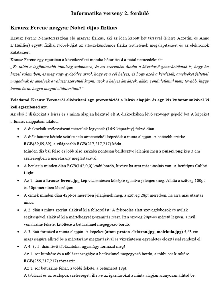 Vasvári Inf Verseny - 2023 - Fordulo2 | PDF