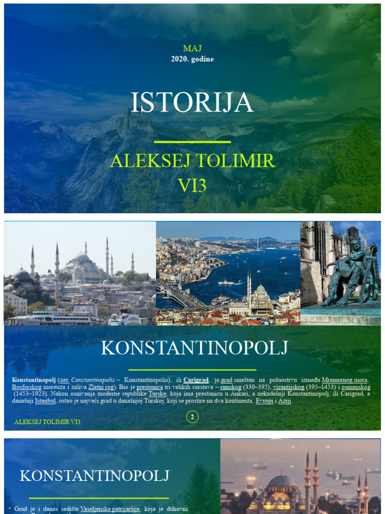 ISTORIJA Konstantinopolj | PDF