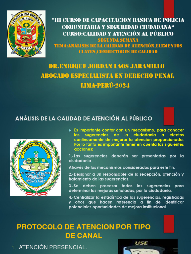 Ppt-N°2-Curso Atención de Calidad Al Público-Pnp | Descargar gratis PDF | Ciudadanía