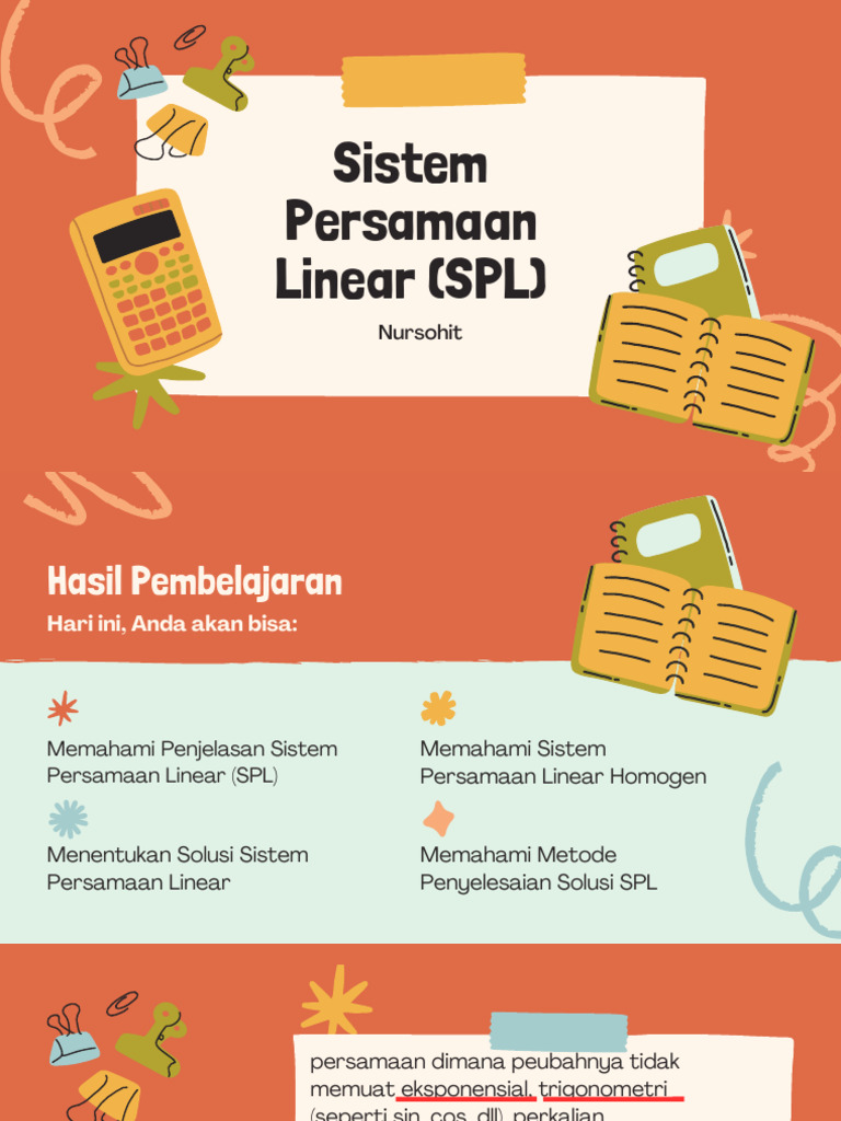 Sistem Persamaan Linear (SPL) | PDF