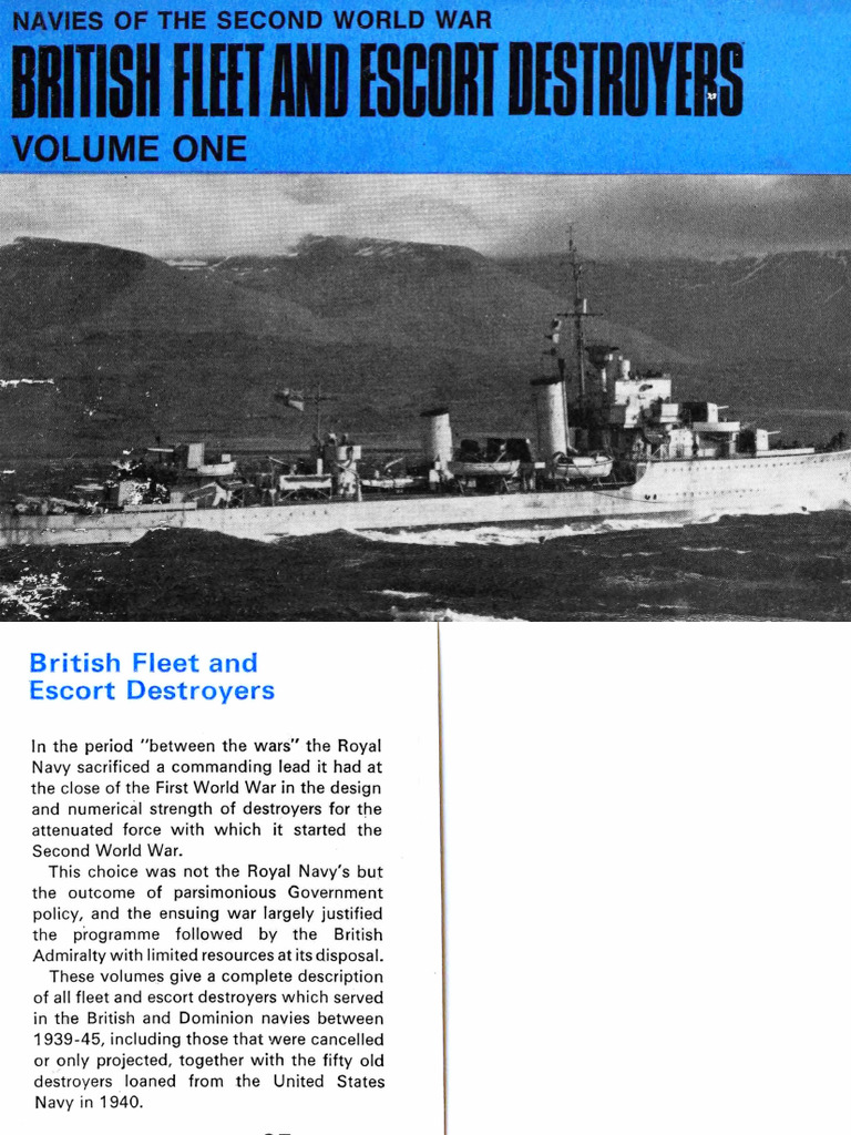NWW2 British Fleet A Escort Destroyers Vol.1 | PDF