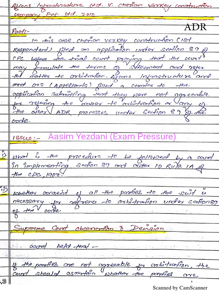 Asim ADR Notes | PDF