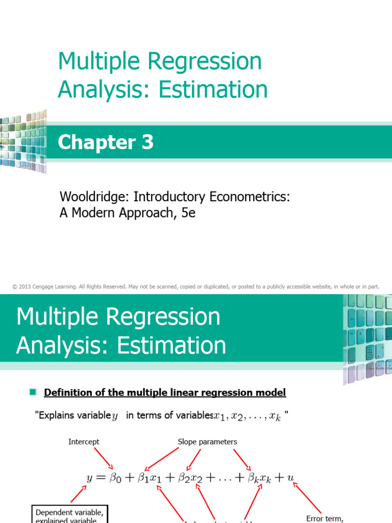 CH 03 Wooldridge 5e PPT | PDF | Linear Regression | Regression Analysis