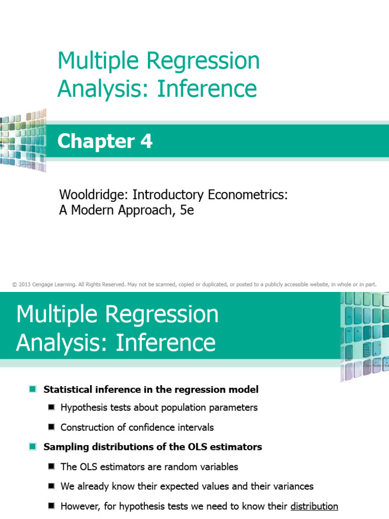 Multiple Regression Inference Techniques | PDF | Regression Analysis ...