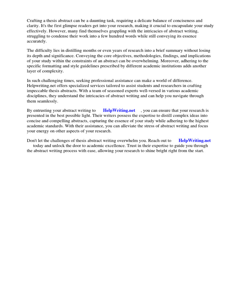 Thesis Abstract Writing Tips | PDF | Career & Growth | Art