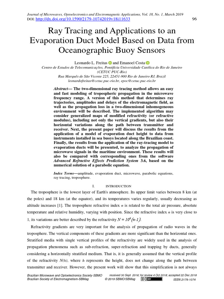Ray Tracing and Applications To An Evaporation Duc | Download Free PDF | Refractive Index | Waves