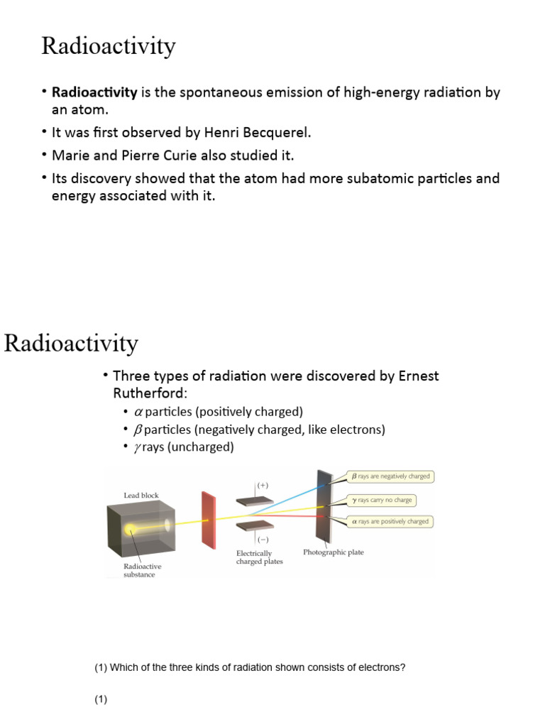 Radioactivity-General Chemistry | PDF | Atoms | Atomic Nucleus