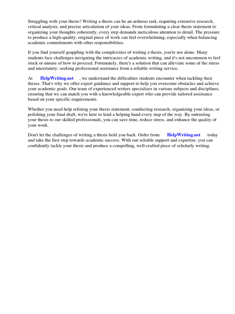 Example Thesis Compare and Contrast Essay | PDF | Essays | Expert