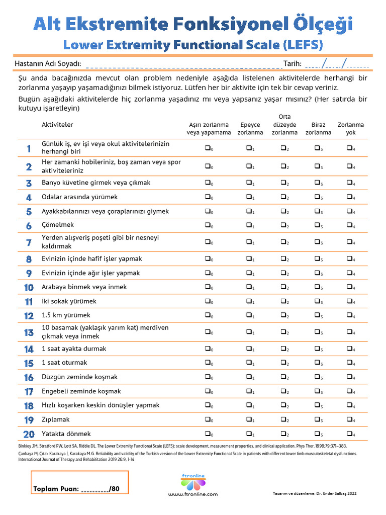 Alt.ekstremite.fonksiyonel.olcegi | PDF