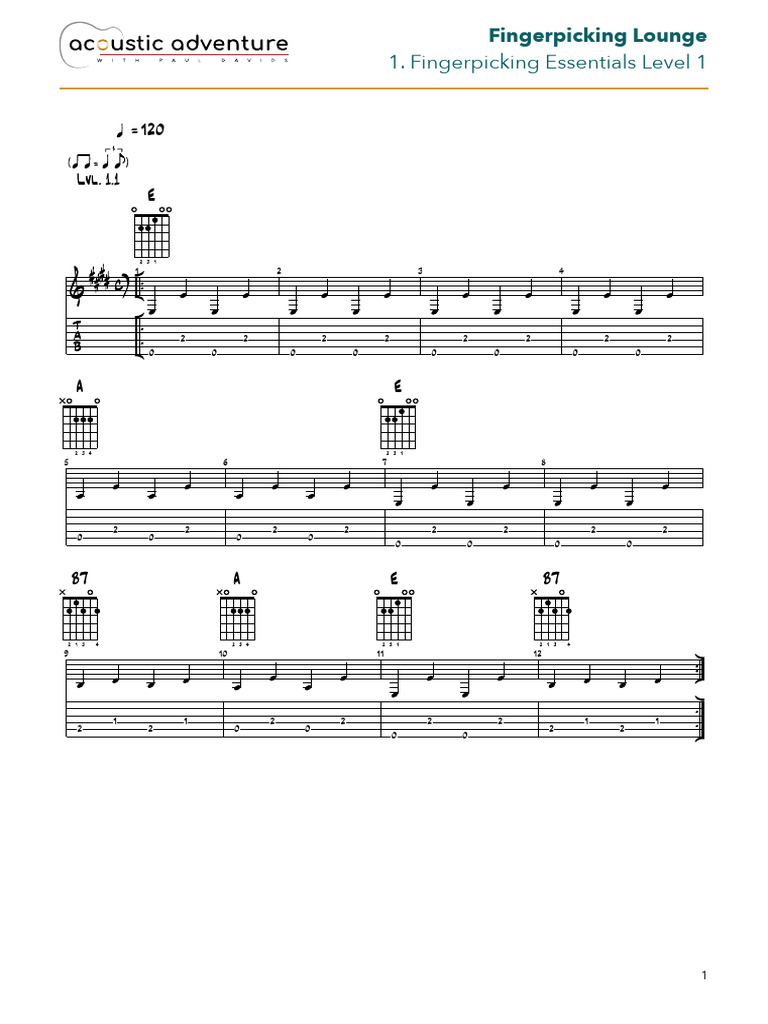 Fingerpicking Essentials Level 1 Guide | PDF