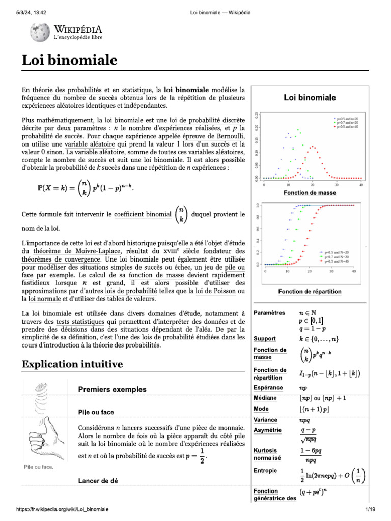 Loi Binomiale | PDF