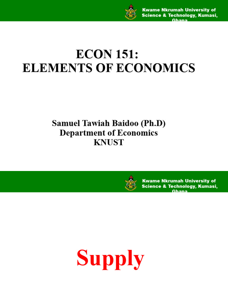 Econ 151 Lecture 2B | PDF | Supply (Economics) | Economic Equilibrium