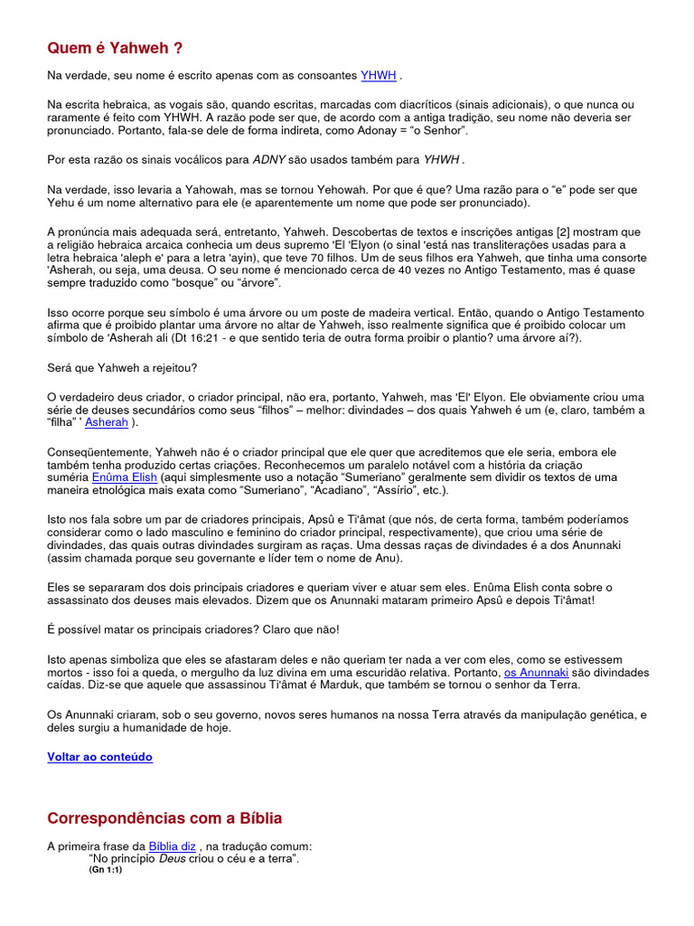 Quem É Yahweh | PDF | YHWH | Jesus