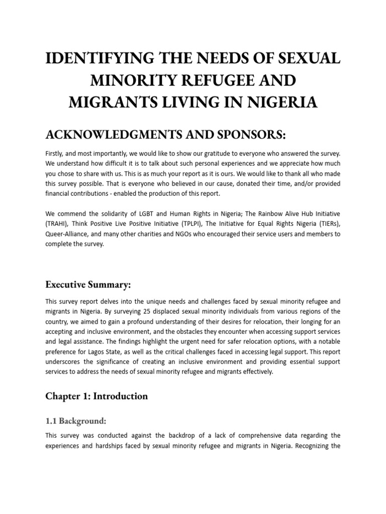 TMS 2023 Sexual Minority Refugee Survey | PDF | Refugee | Minority Group