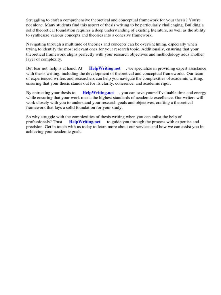 Sample Thesis Theoretical Conceptual Framework | PDF | Theory | Thesis