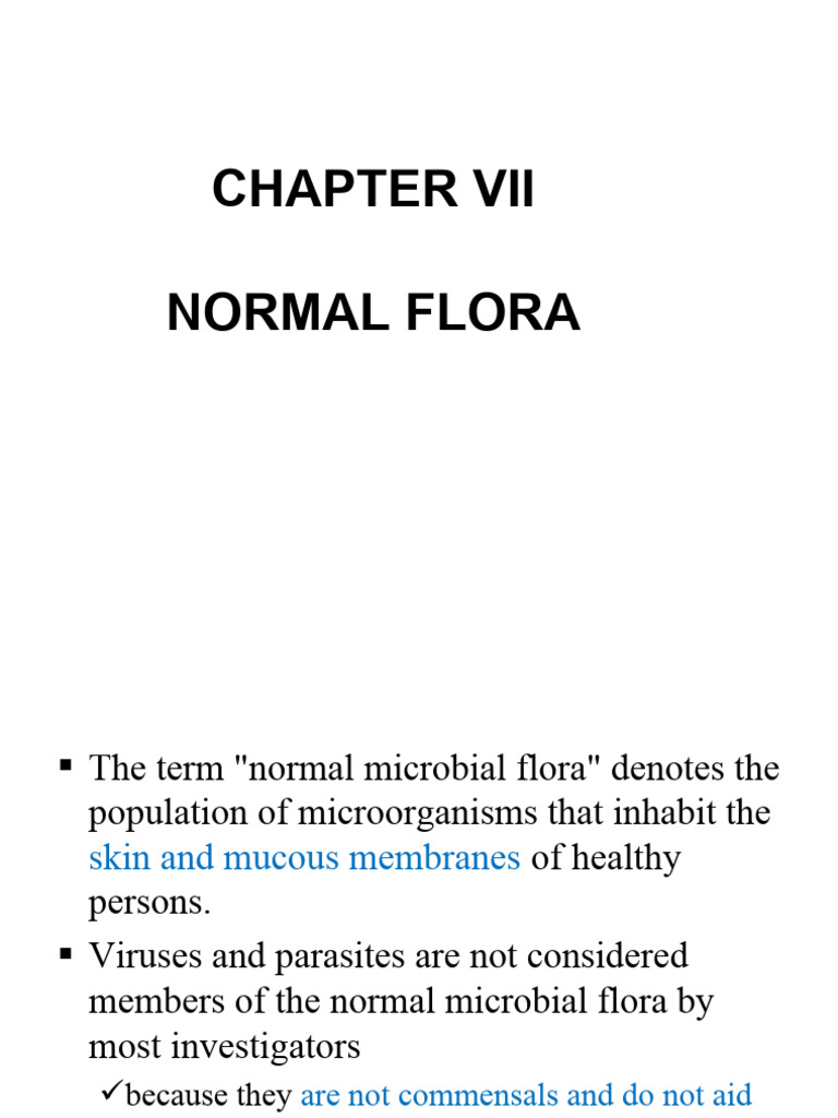 Chapter 7 Normal Flora | PDF | Science & Mathematics
