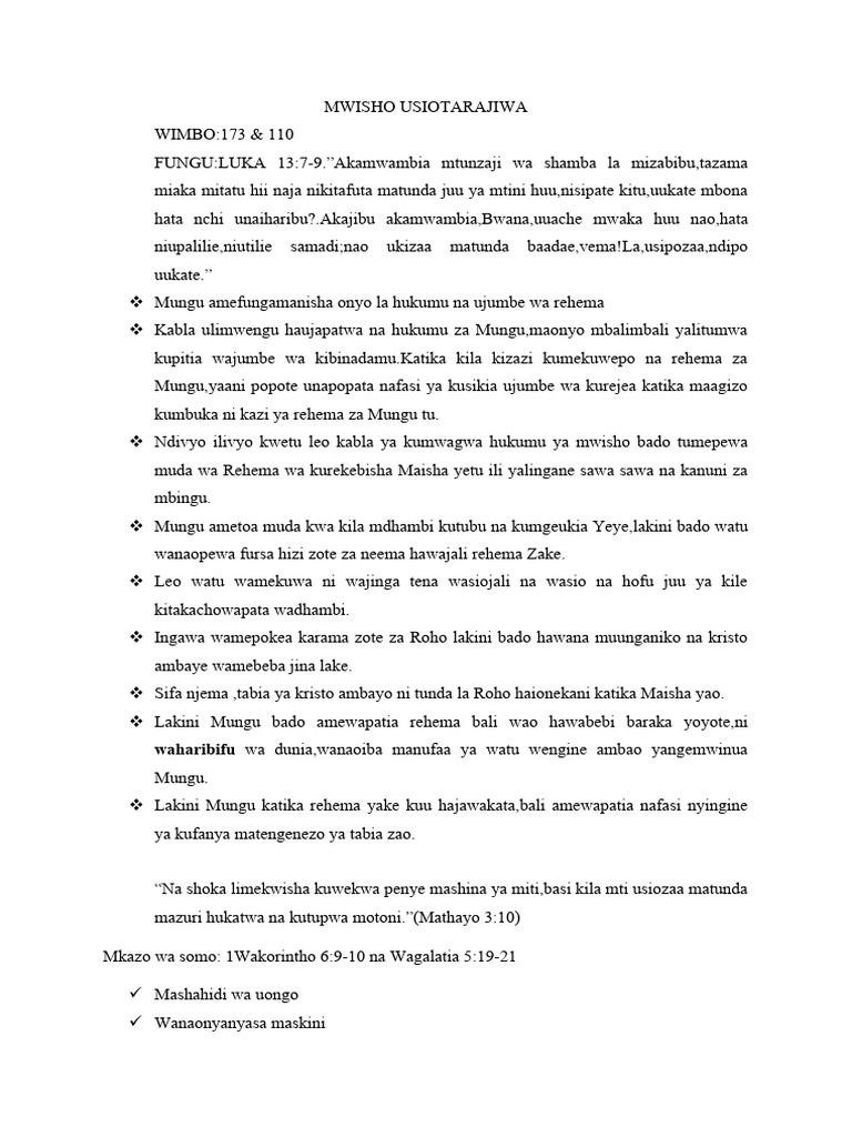 Kando Ya Jehanamu | PDF