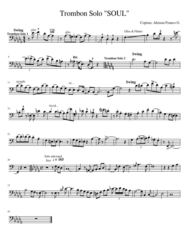 Trombon Solo SOUL | PDF