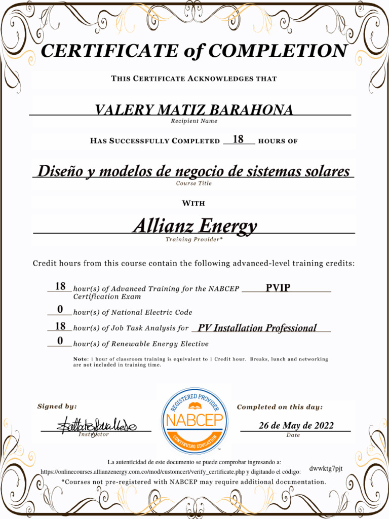 Certificado de Nabcep | PDF