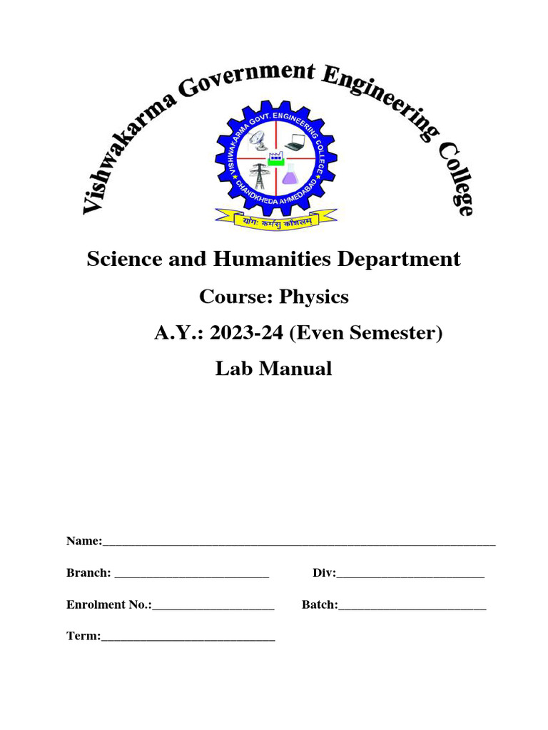 Lab Manual - Even Semester | PDF | Electrical Resistivity And Conductivity | P–N Junction