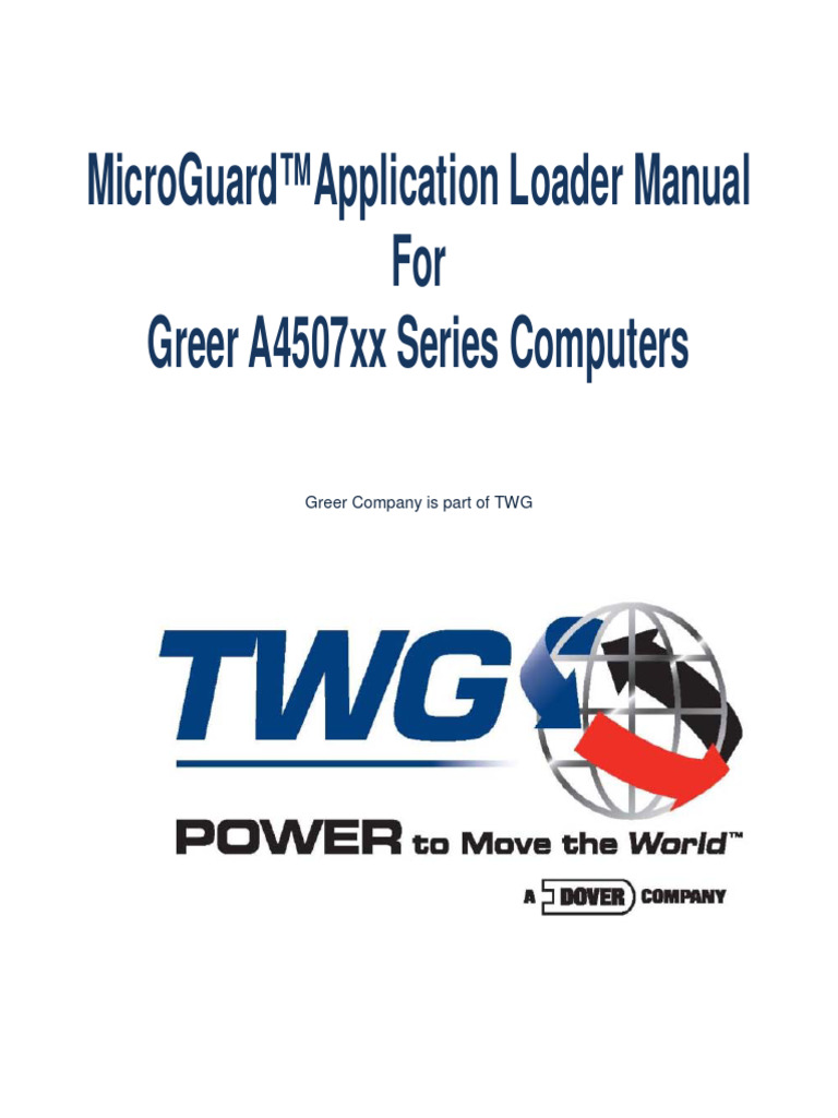 W450700 Greer MicroGuard Application Loader Manual | PDF | Personal ...
