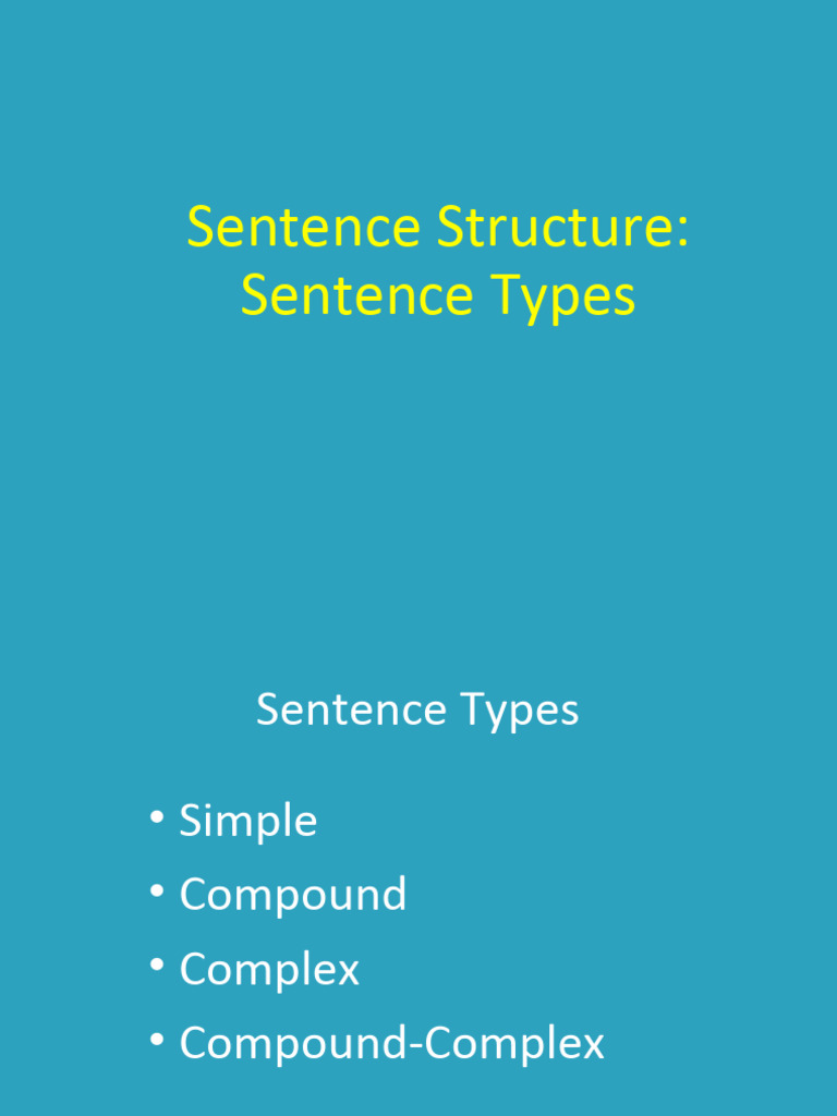 Sentence Structure Types2 | PDF