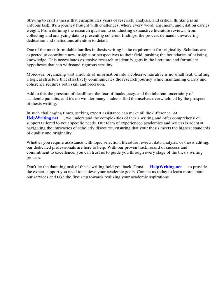 Thesis Background | PDF | Thesis | Essays