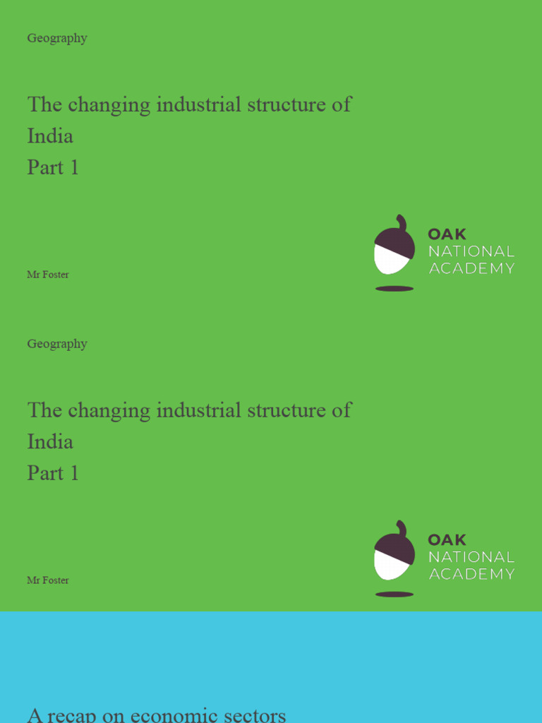 Year 10 - Unit 9 - L3 - Industrial Structure of India 1 | PDF
