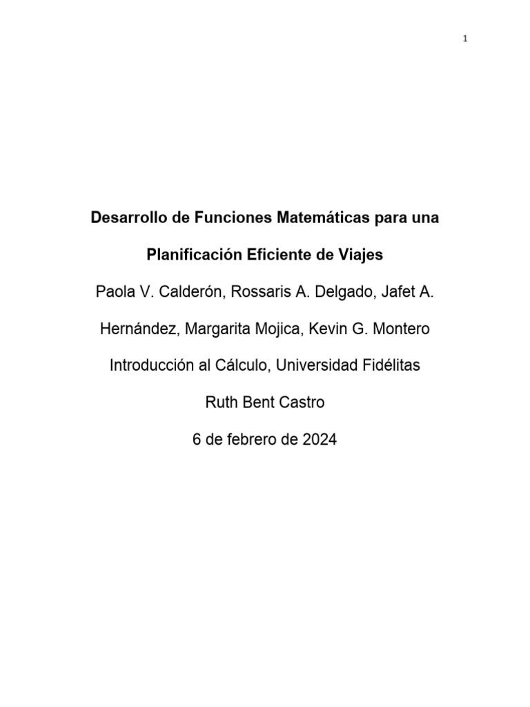 Matemáticas en la Planificación de Viajes | PDF | Turismo | Planificación