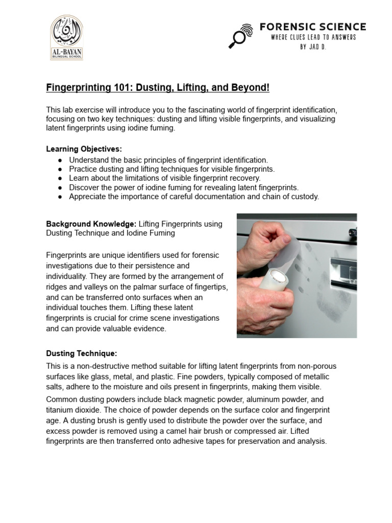 LAB - Fingerprints | PDF