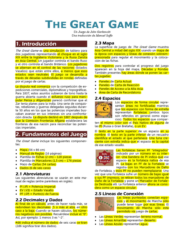 Juego de Estrategia: The Great Game | PDF | Imperio ruso