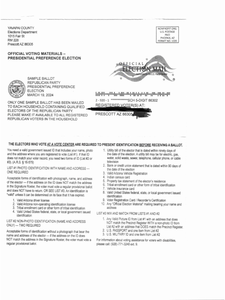 AZ Yavapai Ballot | PDF