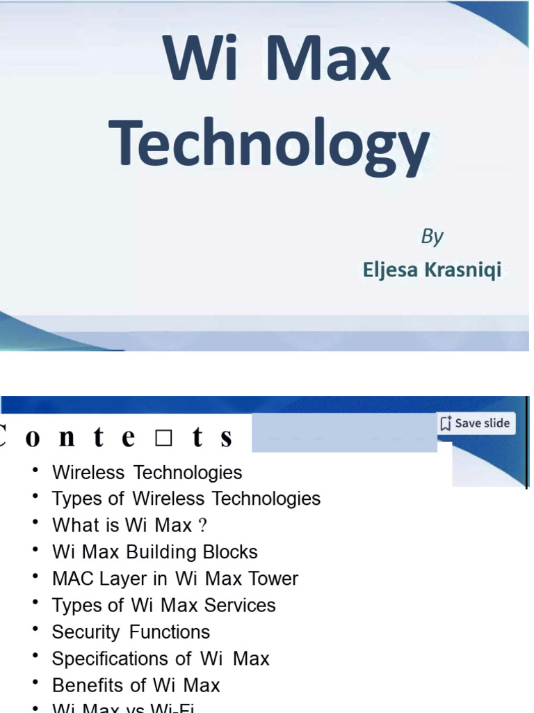 WiMAX Technology | PDF | Wi Max | Wi Fi