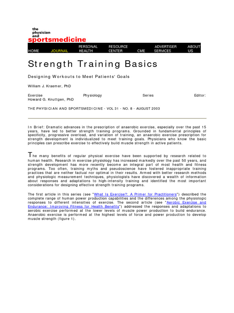 Strength Training Adaptations Explained | PDF