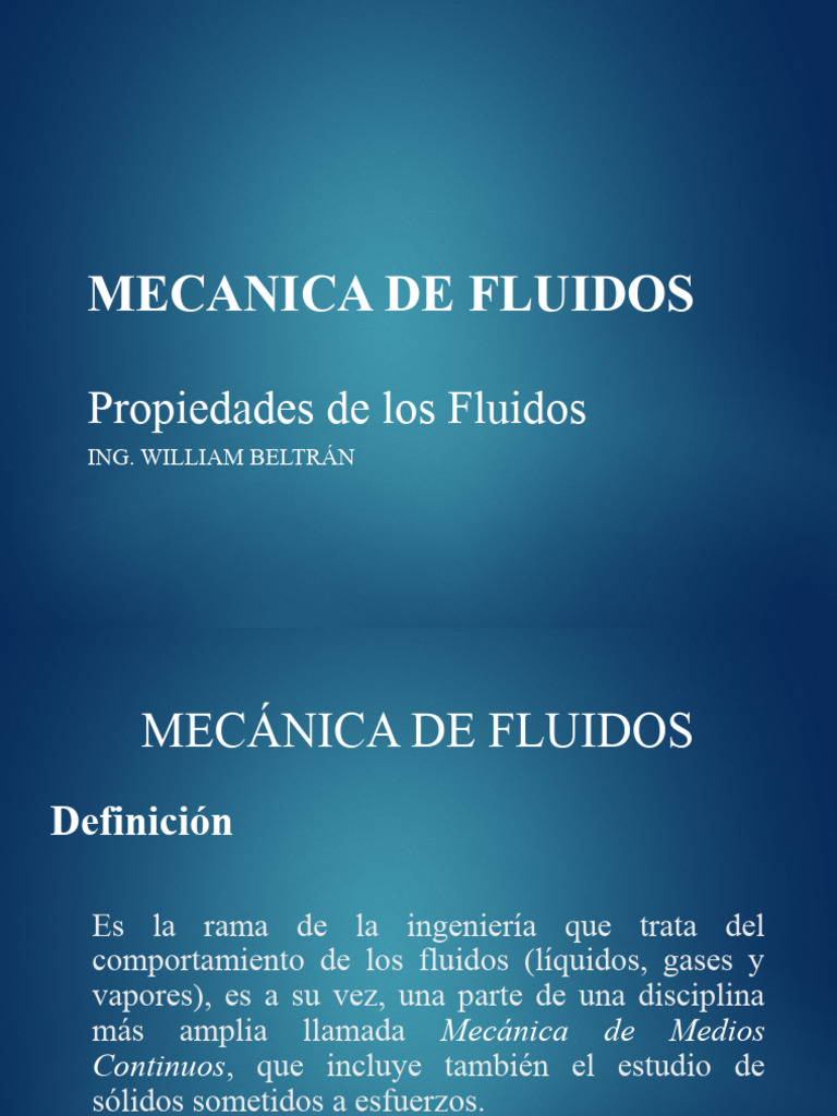 MECANICA DE FLUIDOS - Propiedades-1 | PDF | Presión | Viscosidad