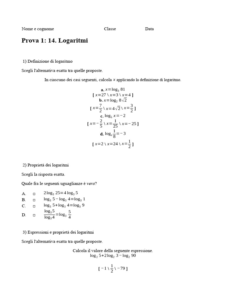 Logaritmi | PDF
