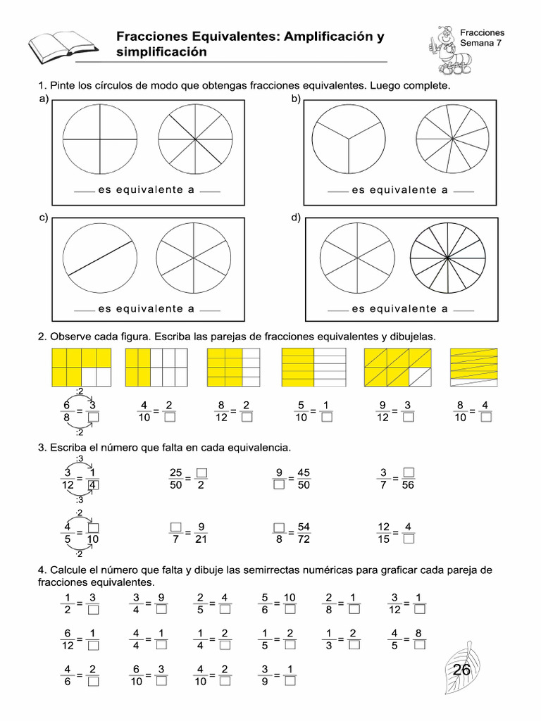 s7 Hojas de Trabajo Amplificación y Simplificación de Fracciones | PDF