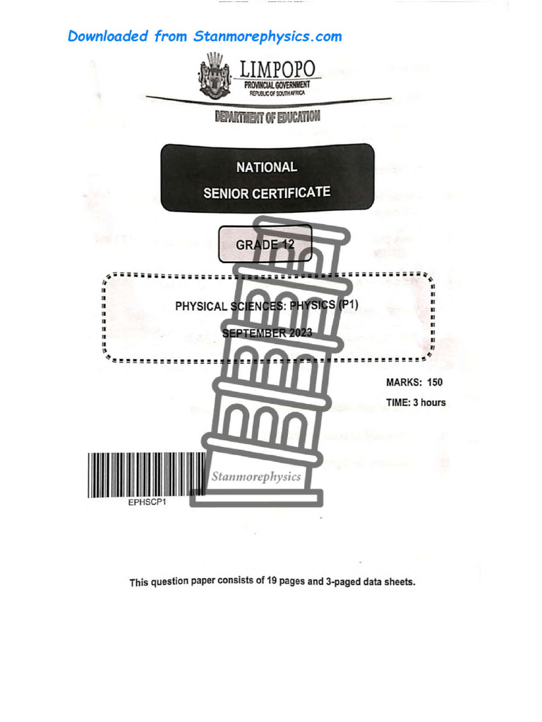 LP-Physical-Sciences-Grade-12-SEP-2023-P1-and-Memo-1 | PDF