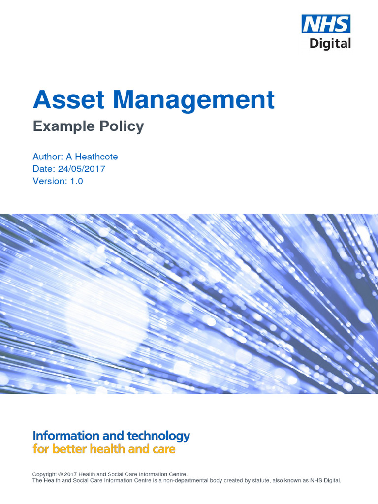 Asset Management Example Policy | PDF | Usb Flash Drive | Classified ...
