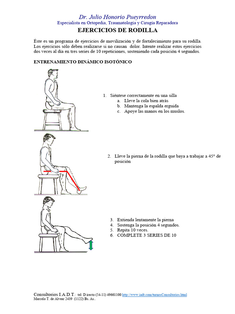Ejercicios Rodillat1 | PDF | Rodilla