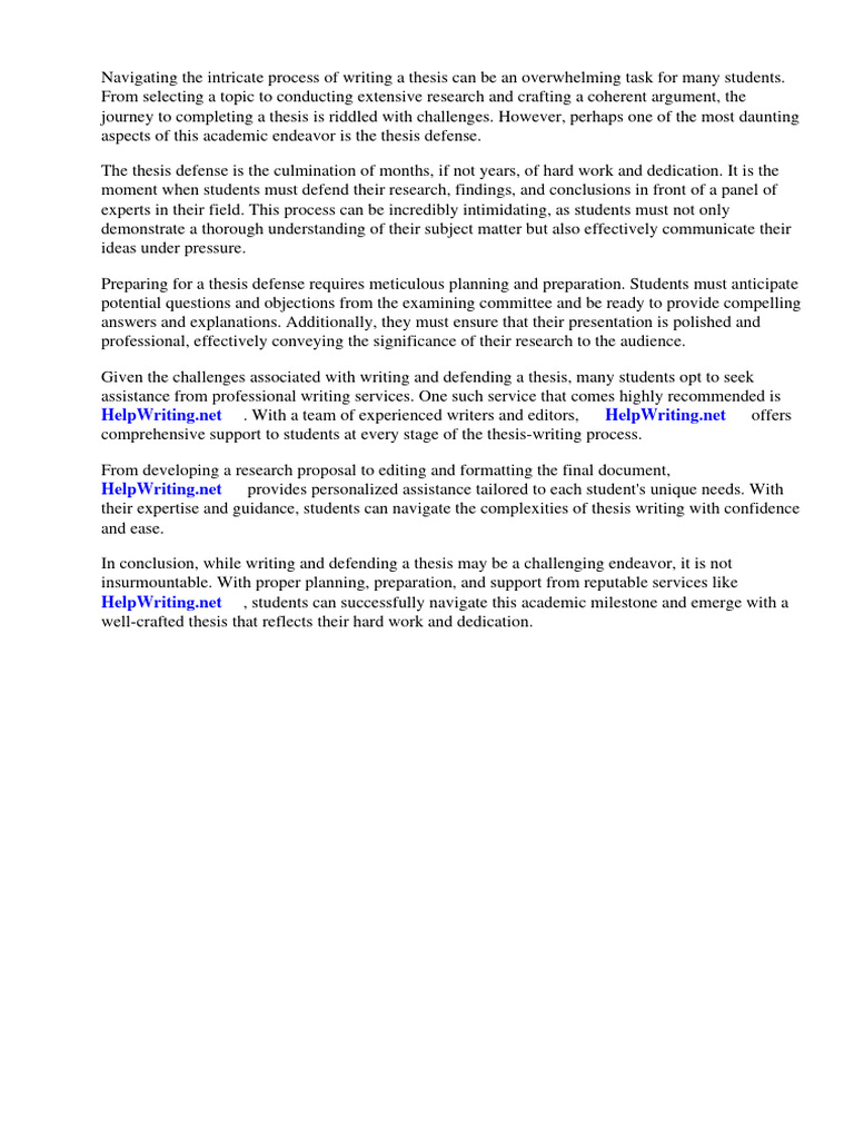 How A Thesis Defense Works | PDF | Thesis | Expert